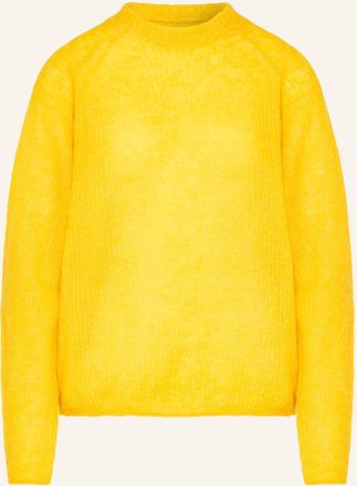 HUGO BOSS Pullover Fewena Mit Alpaka gelb