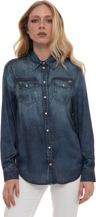 Liu Jo Femme, Blouses et Chemises, Bleu, Taille: 44 FR Chemise douce pour femme