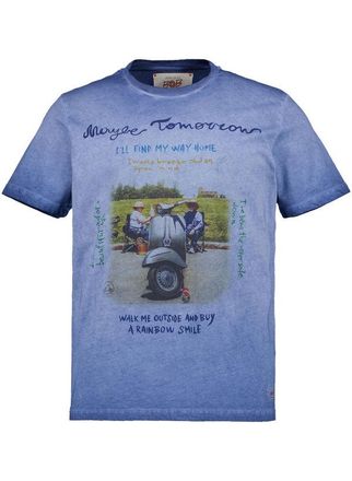 Bob Herren T-Shirt blau Baumwolle