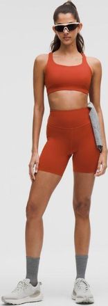 lululemon Short Fast and Free taille haute 5 poches pour Femmes - 15 cm - Orange - Taille 10