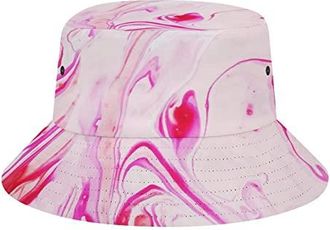 Generic Marbre Psychédélique Bob Chapeaux Pliable Chapeau Pêche Mode Visière Capeline pour Plage Femme Voyage