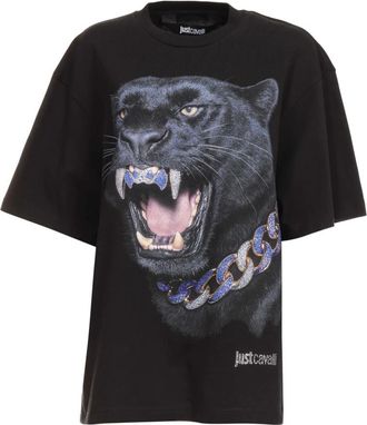 Roberto Cavalli T-Shirt mit Prints - - Tops - Damen - Schwarzk - S