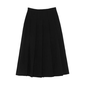 R&oacute;he Femme, Jupes, Noir, Taille: 34 FR Jupe Midi Pliss&eacute;e