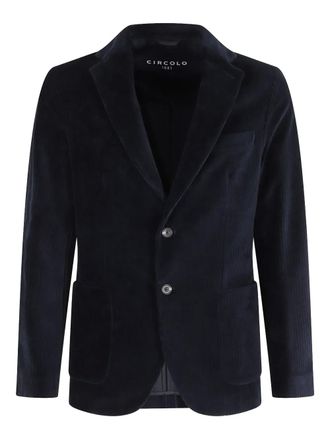 Circolo 1901 blazer en velours côtelé à deux boutons - Bleu