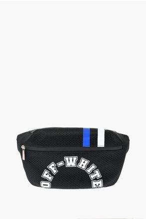 Off-white Perforated Nylon Bum Bag with Contrasting Details size Unica