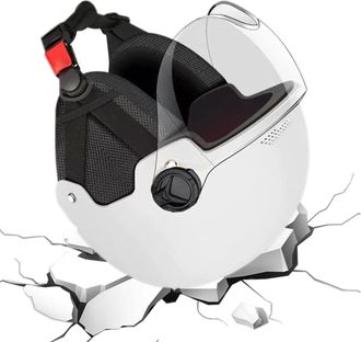 Generic Elektroroller-Helm - Motorrad-Schutzkopfbedeckung, atmungsaktiver Anti-UV-Überzug, bequeme Polsterung, stoßdämpfende Schale, verstellbare Schnalle | S