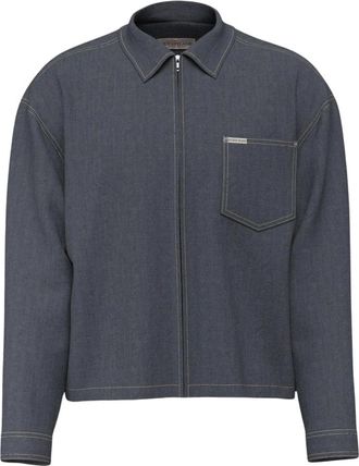 Guess Homme, Vestes, Bleu, Taille: XL Veste en jean zipp&eacute;e