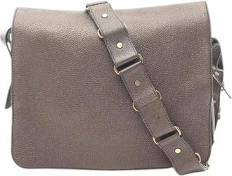 Celine Sac Messenger en Cuir Pre-owned - Femme - Pre-owned - Brun - Taille: ONE Size