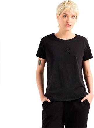 A|X Armani Exchange Damen Icon Project, Shiny Logo T-Shirt, Schwarz, L