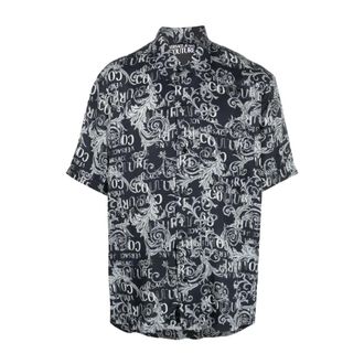 Versace Jeans Couture Barockdruck Kurzarmhemd Grau - - Shirts - Herren - Grau - S