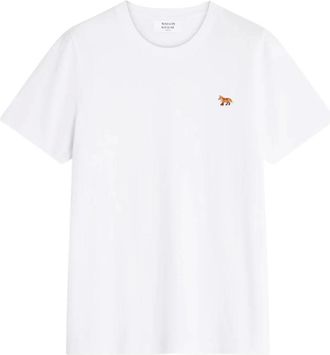 Maison Kitsun&eacute; Femme, Tops, Blanc, Taille: 36 FR Baby Fox Regular Tee-Shirt