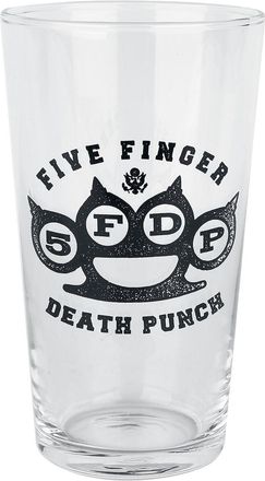 Five Finger Death Punch Knuckle Logo Unisex Pint-Glas klar