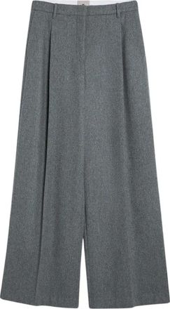 The Garment Femme, Pantalons, Gris, Taille: 36 FR Pantalon Large en M&eacute;lange de Laine