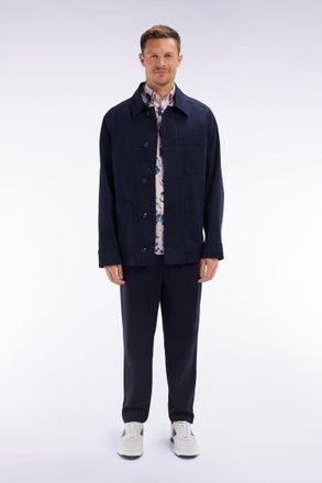 Eden Park Pantalon &Agrave; Taille &Eacute;lastique En Coton Stretch Coupe Modern Marine