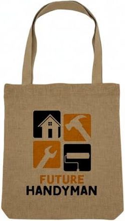 Fabulous Sac Shopping Tote Bag Aspect Lin - Future Handyman Job Manual worker - Sac de Courses Toile Epaisse 360g Beige Naturel Cabas Port&eacute; Epaule Solide Impri