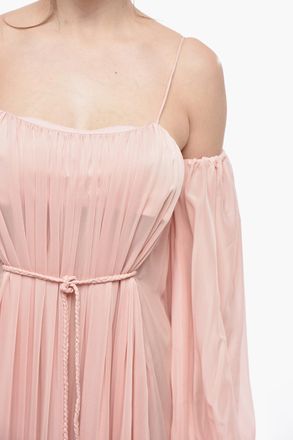 Super Blond Volantkleid aus Chiffon mit Ballon&auml;rmeln Super Blond