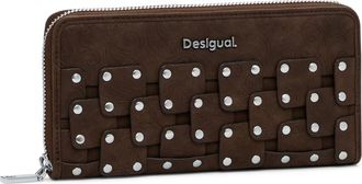 Desigual Geldb&ouml;rse New Patch Fiona Long Wallet Chocolate Dunkelbraun