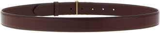 Chlo&eacute; Gold Buckle Belt - Brown