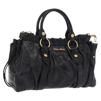Miu Miu Sac &agrave; main Pre-owned - Femme - Pre-owned - Noir - Taille: ONE Size