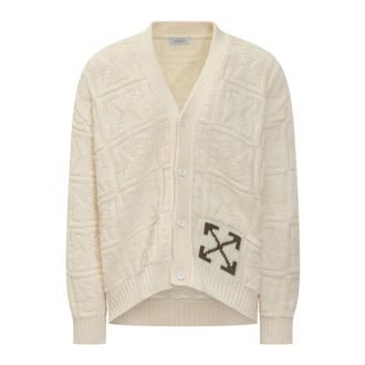 Off-white Woll-Cardigan - - Knitwear - Herren - Beige - L