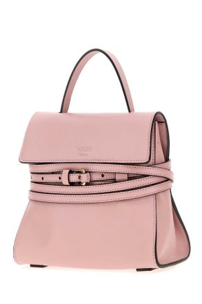 Moschino Womens Pink Nappa Leather Small Moschino Tie Me Handbag Rosa Borse A Mano Bag