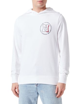 Tommy Hilfiger Herren Hoodie mit Kapuze, Wei&szlig; (White), XXL