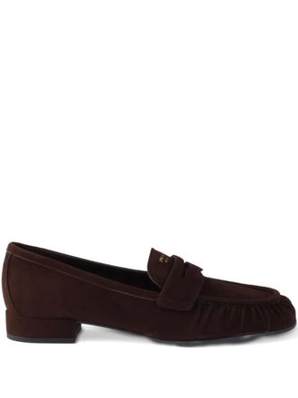 Prada Loafer aus Wildleder - Braun