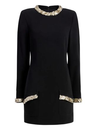 Cinq &agrave; Sept robe courte &agrave; ornements - Noir