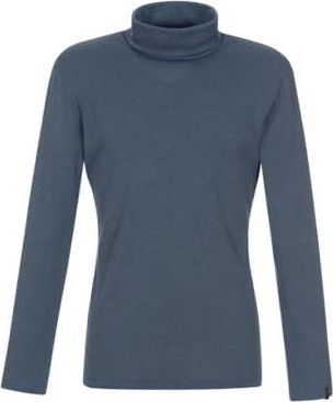 Trigema T-Shirt &agrave; Manches Longues &agrave; col roul&eacute; pour, M&eacute;lange de Jeans., XS