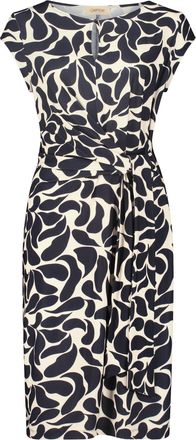 Cartoon Damen Jerseykleid mit Raffung 36, Weiß/Schwarz