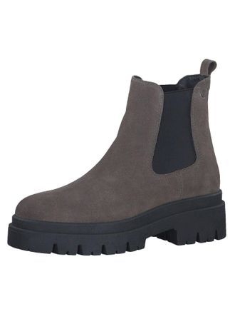 Tamaris Damen Chelsea Boots Leder Blockabsatz; GREY SUEDE/grau; 39 EU