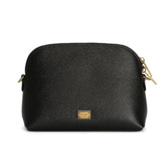 Dolce & Gabbana Femme, Sacs, Noir, Taille: ONE Size Sac Mini Noir avec Bandoulière Chaîne