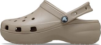 Crocs Womens Classic Platform Clog 33-34 EU Taupe