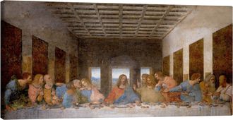 Posterlounge Das Abendmahl I Leinwandbild von Leonardo da Vinci 100 x 50 cm Wandbilder Wanddeko