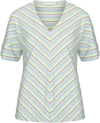 bianca Kurzarmshirt JULIE modernes Ringeldessin mit dezentem Lurex-Durchzug