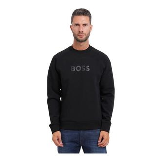 HUGO BOSS Salbo Tonal Logo Crewneck Sweatshirt - - Sweatshirts & Hoodies - Herren - Schwarzk - M