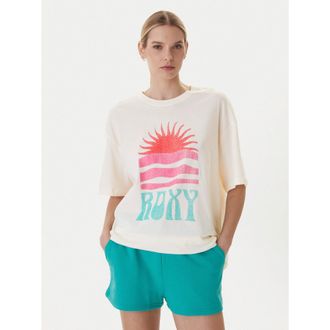 Roxy T-Shirt Hangloose Poster ERJZT06090 Hellbeige Loose Fit