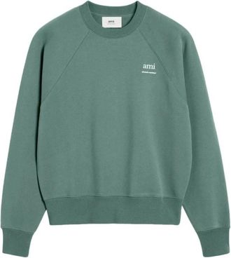 Ami Homme, Sweatshirts et sweats &agrave; capuche, Vert, Taille: L SweaT-shirt Vintage Broderie Logo