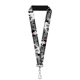 Buckle Down Buckle Down Unisex-Erwachsene Lanyard-1.0-Lion King Scar Poses White/Black Schlsselanhnger, Mehrfarbig, Einheitsgröße