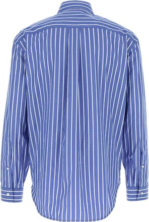 Balenciaga Striped Cotton Shirt - Blue