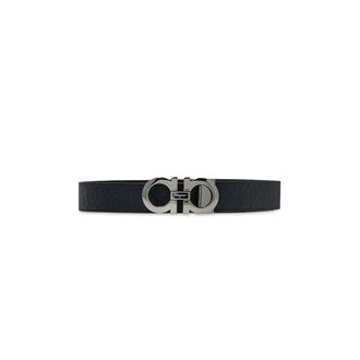 Ferragamo Homme, Accessoires, Gris, Taille: 85 CM Reversible Gancini Belt