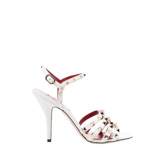 Valentino Garavani Rockstud Kn&ouml;chelriemen-Sandalette - - Shoes - Damen - Wei&szlig; - 38 EU