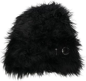 Thug Club Faux-fur TC Logo-plaque Beanie Hat