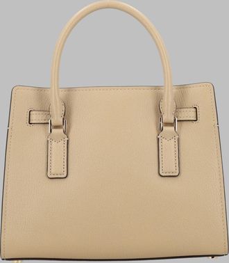 Michael Michael Kors Womens Leather Handbag Hamilton Beige Handbags Hand Bags