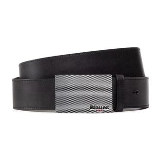Blauer Logo Schnallenplatten-G&uuml;rtel - - Accessories - Herren - Schwarzk - 100 CM