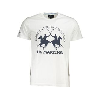 La Martina La Martina Wei&szlig;es Baumwoll Herren T-Shirt