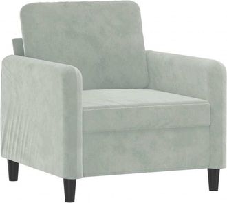 vidaXL Fauteuil Gris clair 60 cm Velours