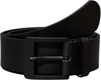 Calvin Klein Herren Gürtel Nos Classic 4,0 cm Ledergürtel, Schwarz (Black/Black), 115 cm