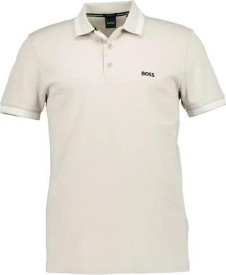 HUGO BOSS Herren Polo-Shirt beige Baumwoll-Piqué