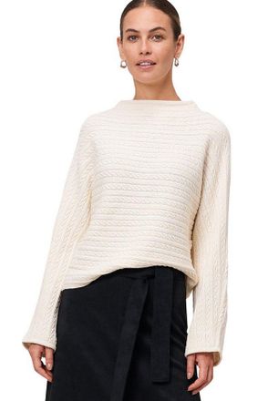 Zero Strickpullover Damen mit Zopfmuster (1-tlg) Plain/ohne Details
